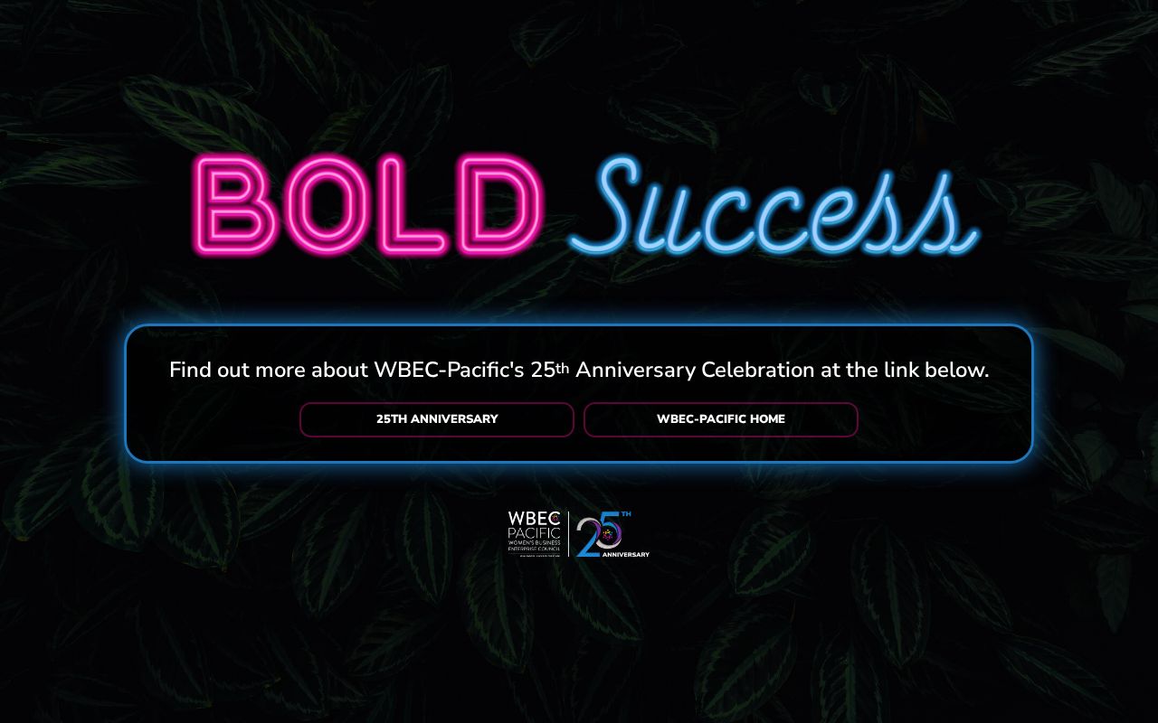 Bold Success 2025 | WBEC Pacific